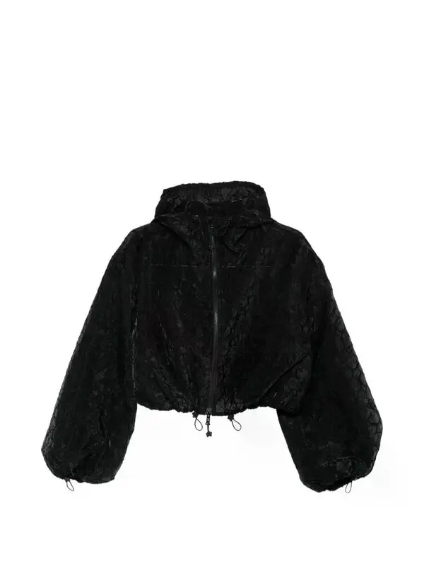 Cecilie Bahnsen Hooded Crop Jacket - Black