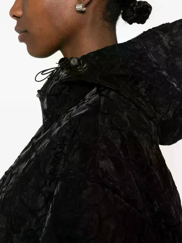 Cecilie Bahnsen Hooded Crop Jacket - Black