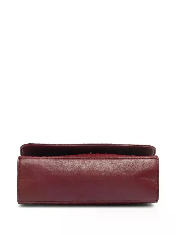 Tory Burch Embossed Leather Shoulder Bag - Red