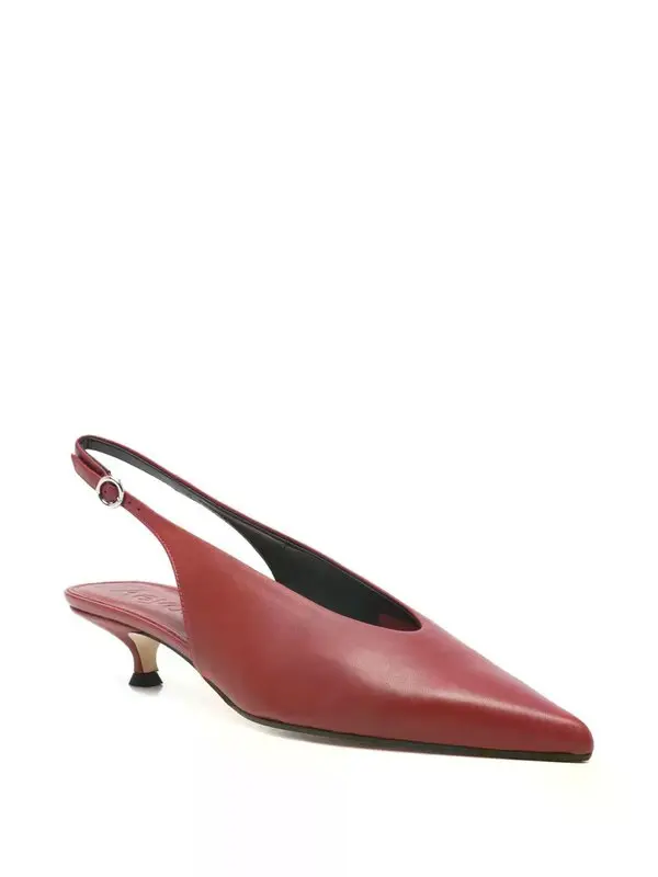 AeydĒ Camila Slingback Pointed Pumps - Red