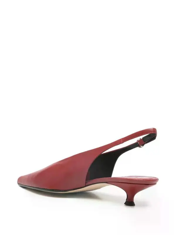 AeydĒ Camila Slingback Pointed Pumps - Red