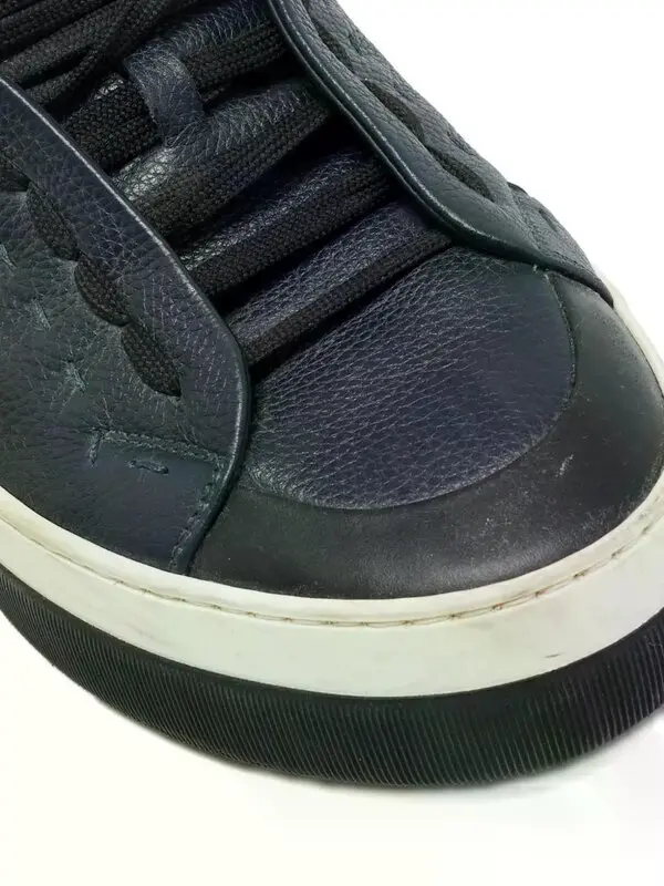 Fendi Leather Lace-up High-top Sneakers
