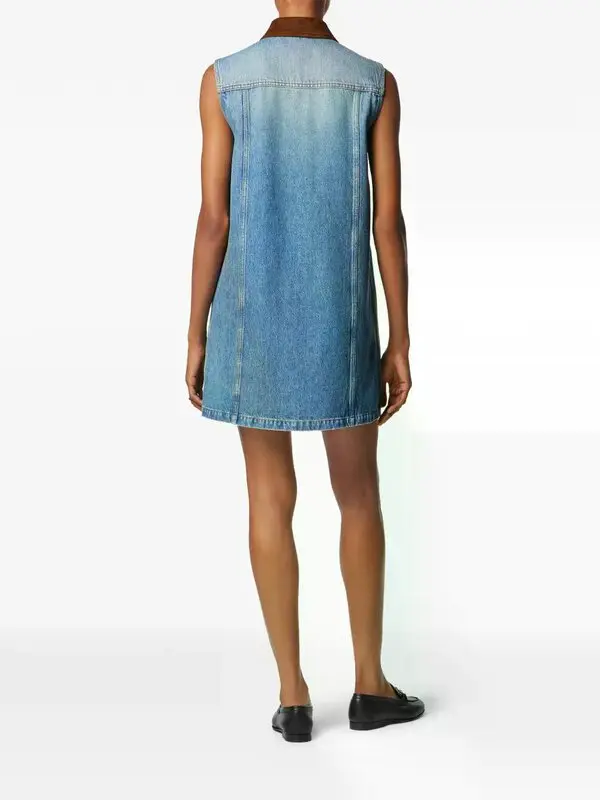 Versace Sleeveless Buttoned Mini Dress