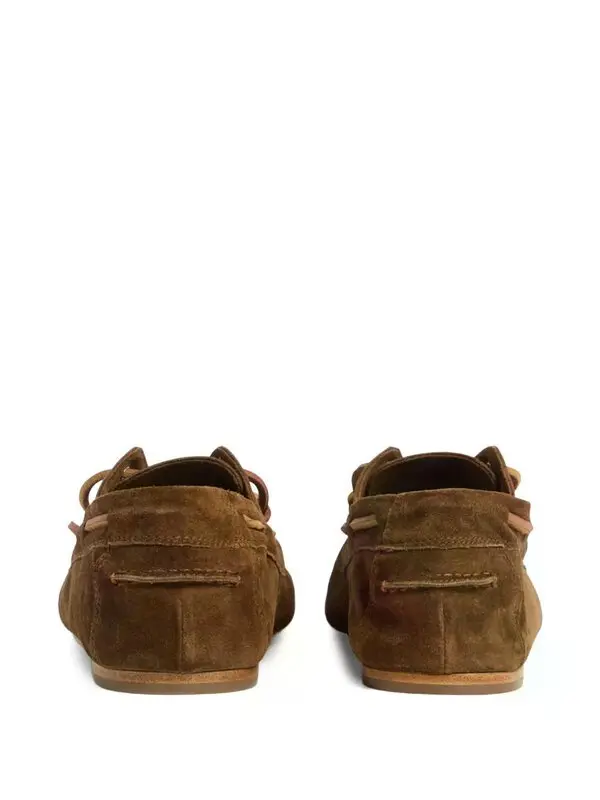 Dsquared2 Suede Leather Lace-up Moccasins - Brown