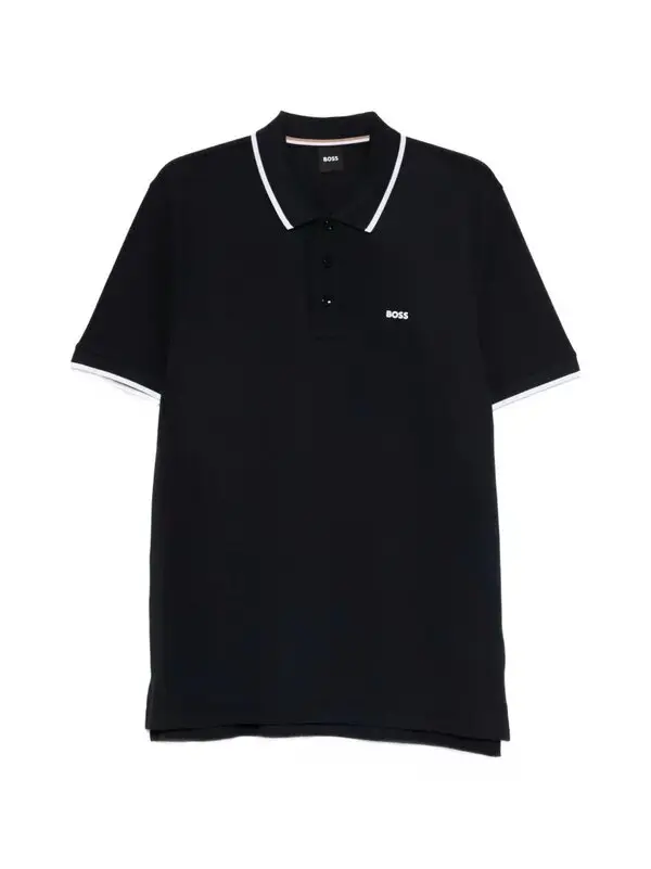 BOSS Cotton-piqué Polo Shirt With Contrast Tipping - Blue