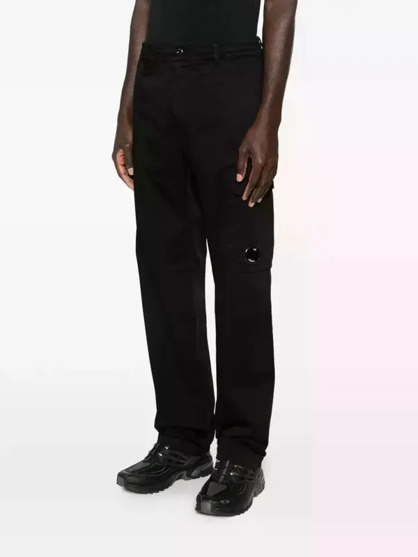 C.P. COMPANY Elasticated-waistband Cargo Pants - Black