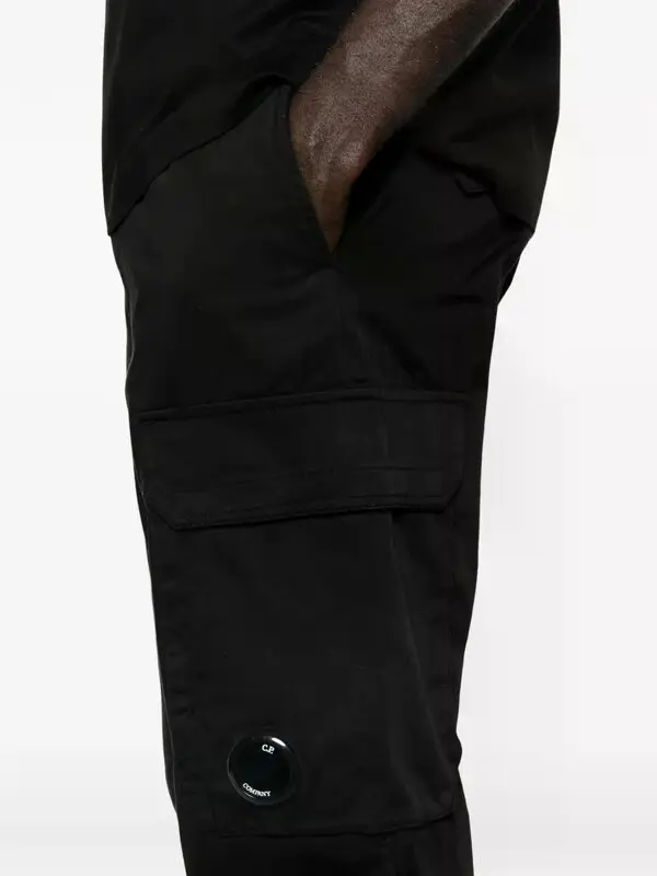 C.P. COMPANY Elasticated-waistband Cargo Pants - Black