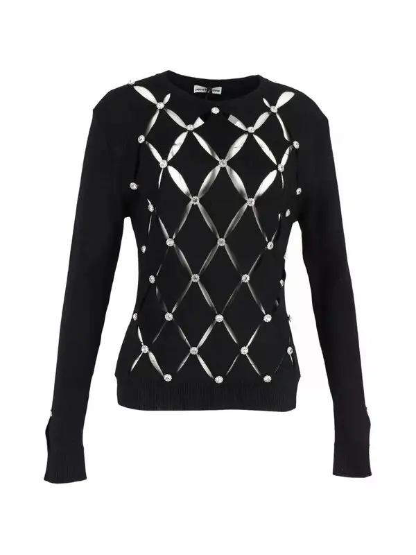 Rabanne Crystal Cut-out Merino-wool Sweater