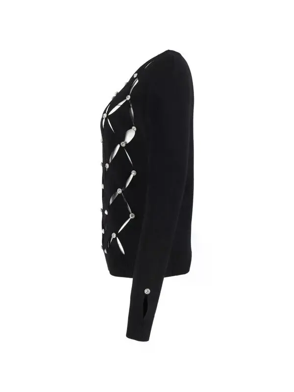 Rabanne Crystal Cut-out Merino-wool Sweater