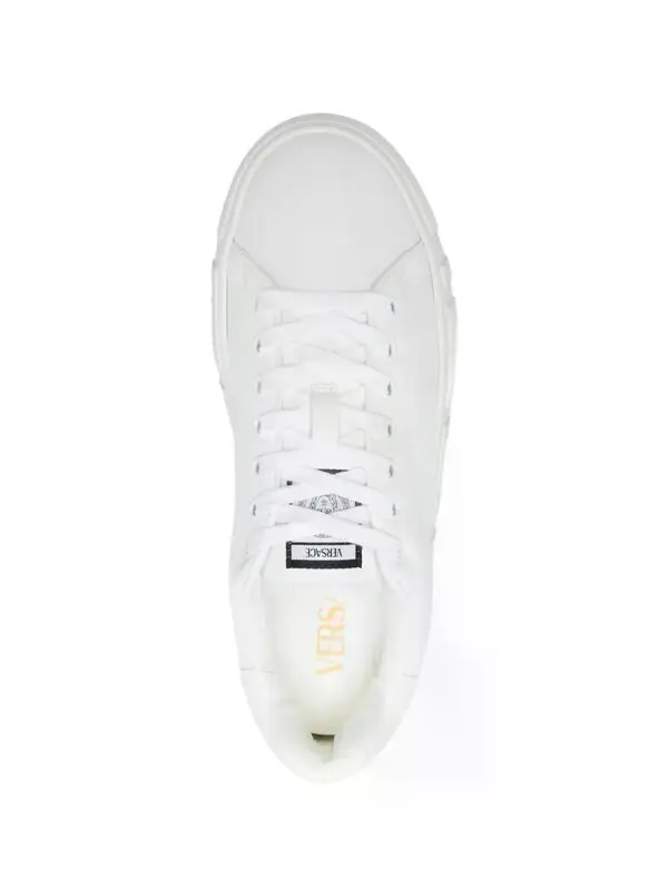 Versace La Greca Platform Sneakers - White