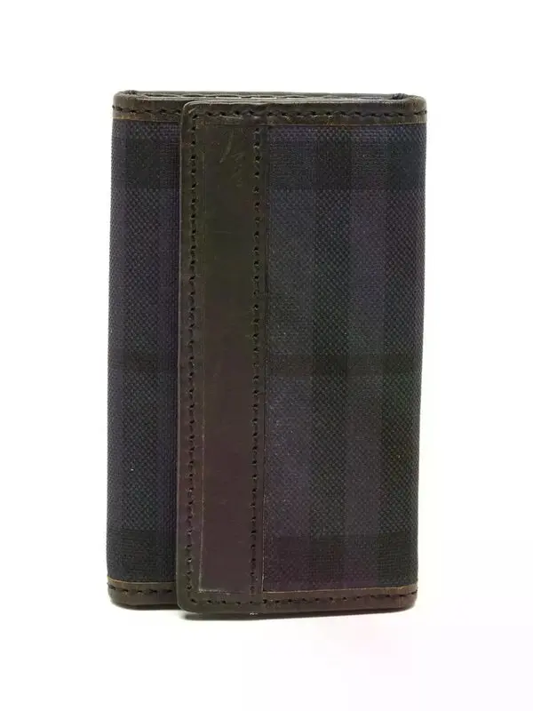 Burberry Logo-embossed Key Case Holder - Blue