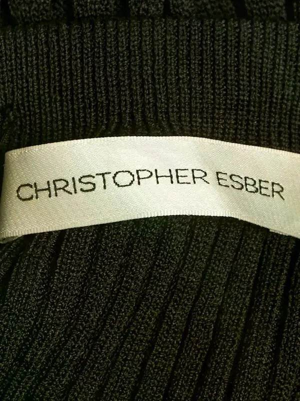 Christopher Esber Knitted Halterneck Midi Dress