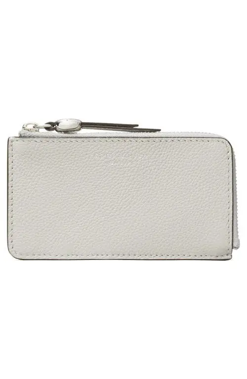 Tory Burch Romy Leather Zip Card Case - Ash Cloud