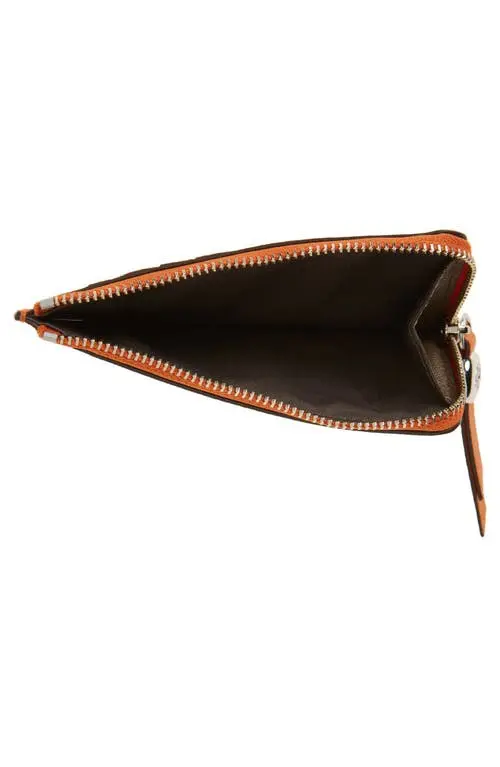 Tory Burch Romy Leather Zip Card Case - Orange