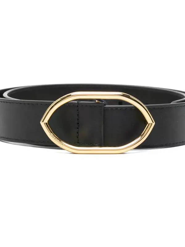 Jacquemus Calisson Oval-buckle Belt - Black