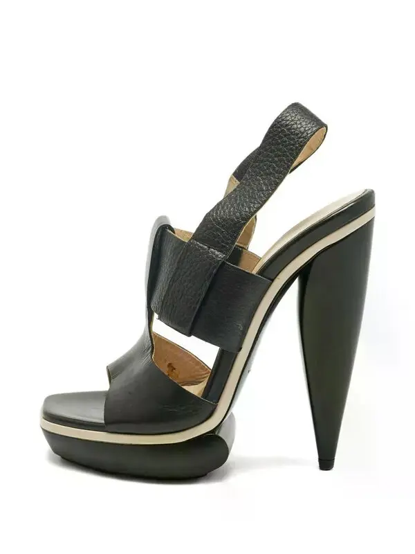 Balenciaga Leather Platform Sandals