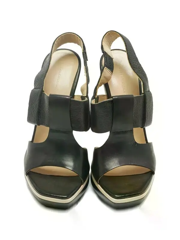 Balenciaga Leather Platform Sandals