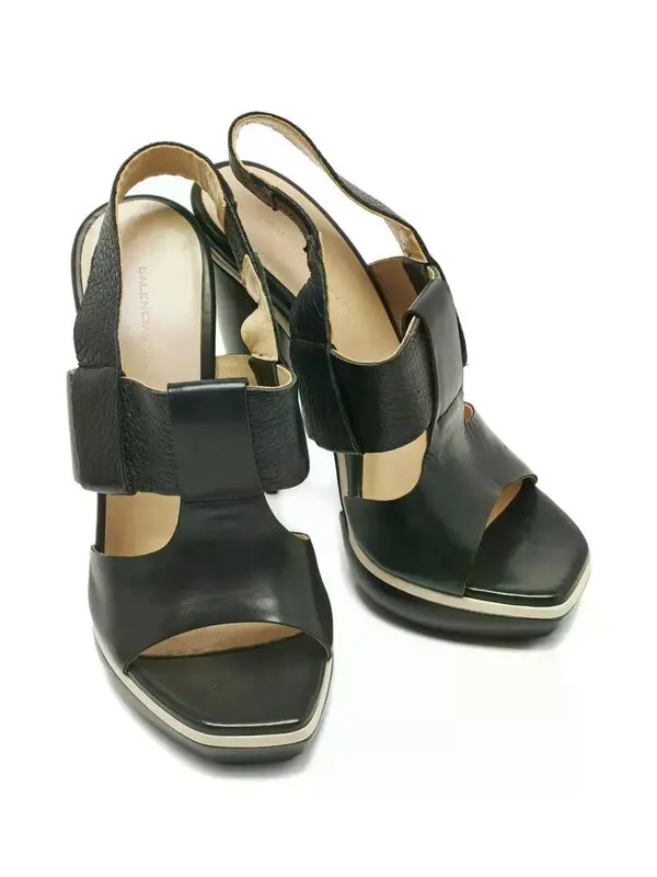 Balenciaga Leather Platform Sandals