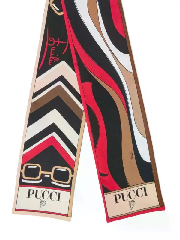 Emilio Pucci Istrice Marmo-print Silk Scarf