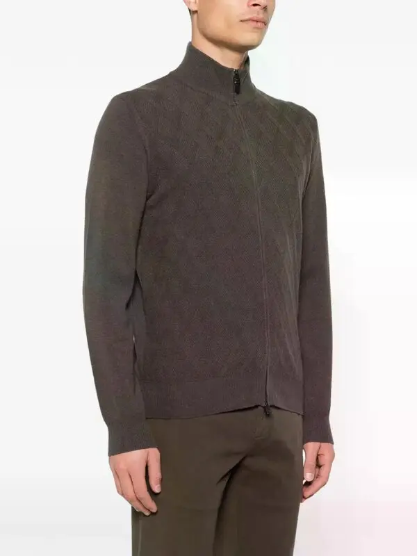 Canali Zip-up Cardigan