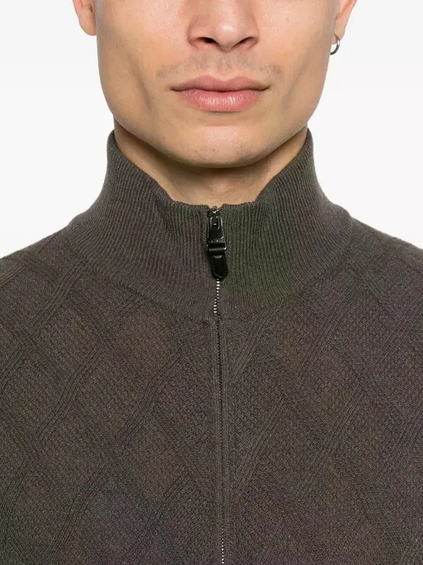 Canali Zip-up Cardigan