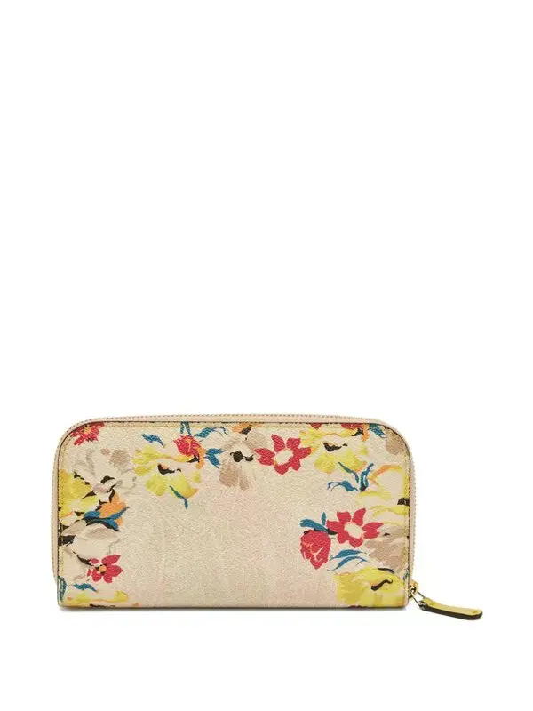 Etro Leather Floral Wallet