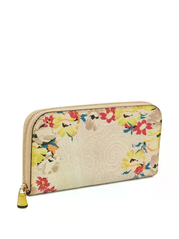 Etro Leather Floral Wallet