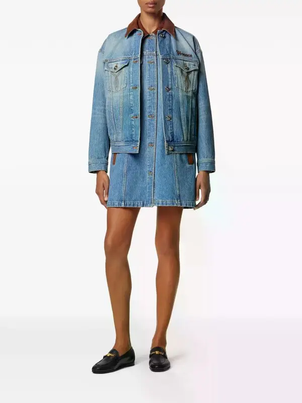 Versace Sleeveless Mini Shirt Dress
