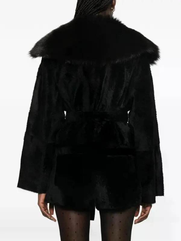Nour Hammour Shearling Wrap Jacket