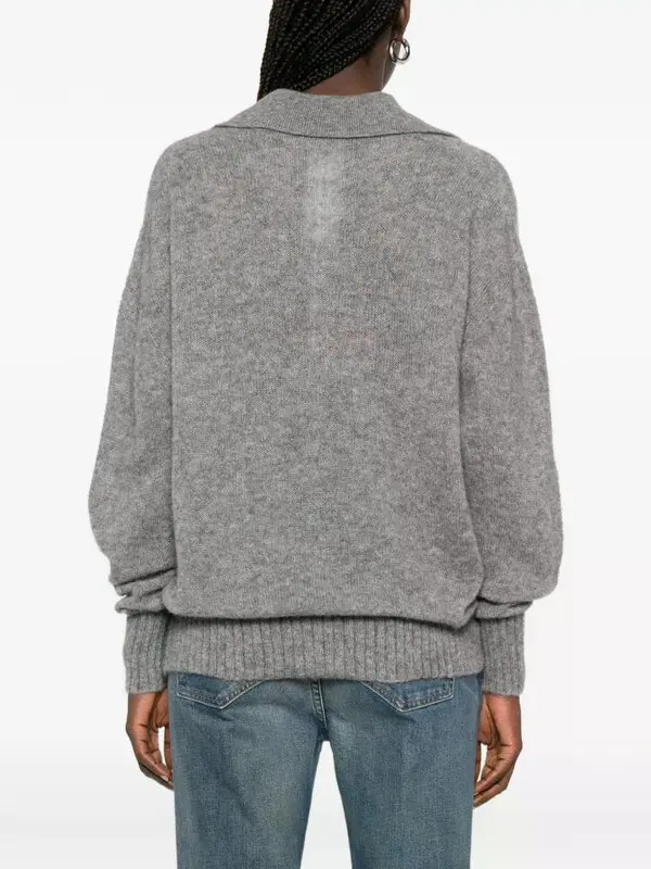 TOM FORD V-neck Collared Sweater - Grey