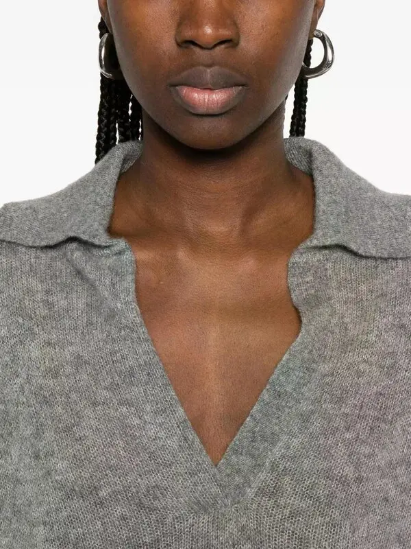 TOM FORD V-neck Collared Sweater - Grey