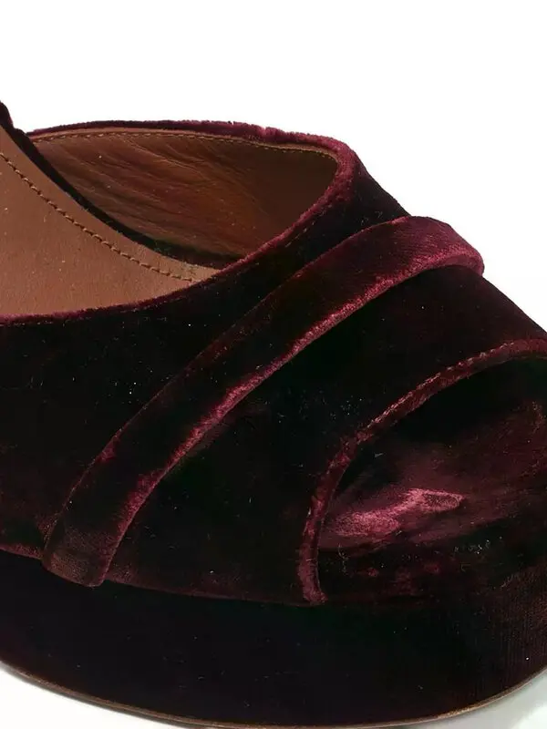MALONE SOULIERS Velvet Platform Sandals