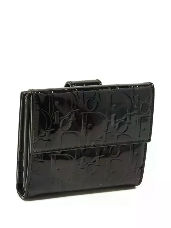 Dior Oblique Embossed Leather Wallet - Black