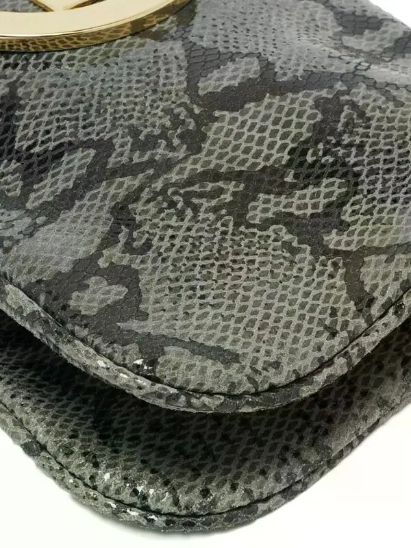 Tory Burch Python Suede Shoulder Bag