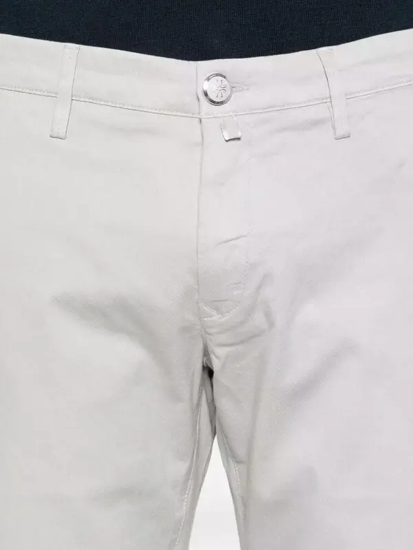 Jacob Cohen Bobby Buttoned Straight Trousers - Neutrals