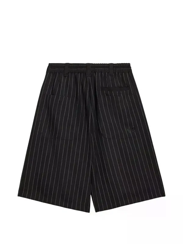 Y3 Pinstripe Drawstring Shorts - Black