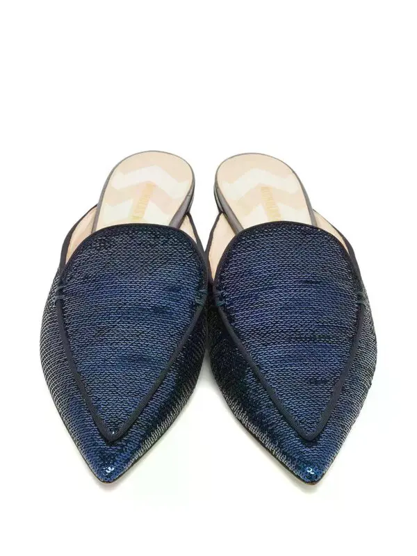 NICHOLAS KIRKWOOD Beya Sequinned Point-toe Mules