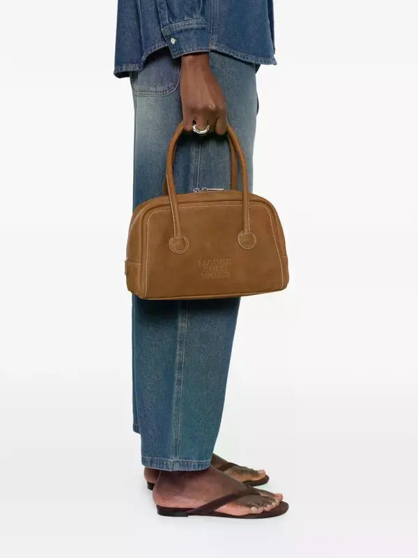 MARGESHERWOOD Embossed-logo Tote Bag - Brown
