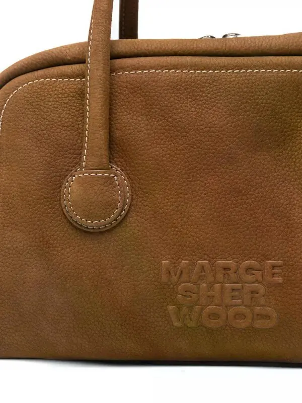 MARGESHERWOOD Embossed-logo Tote Bag - Brown
