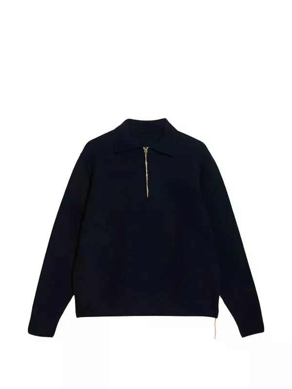 FORTELA Yale Zipped Collar Knitted Sweater