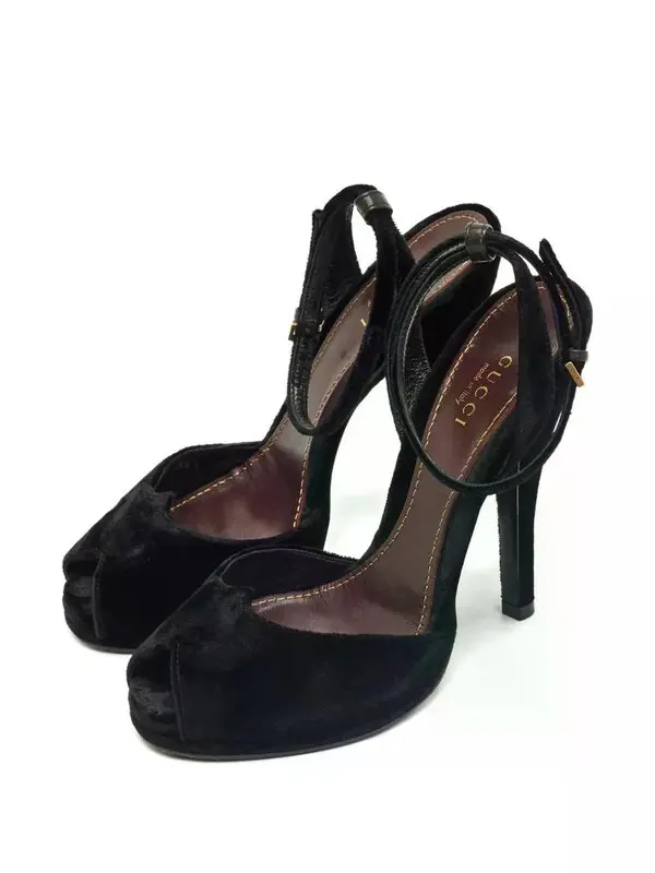 Gucci Ankle-strap Peep-toe Stiletto Sandals