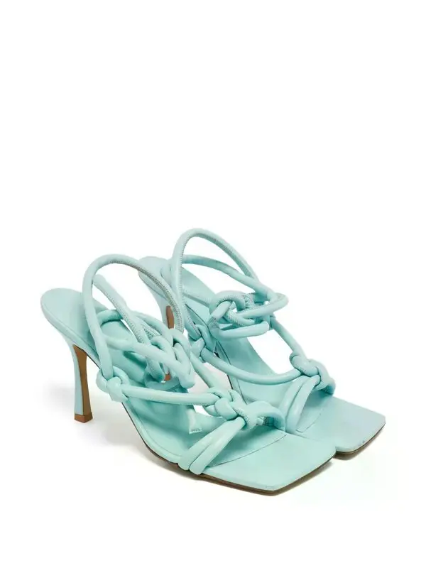 Bottega Veneta Knotted Leather Stiletto Sandals