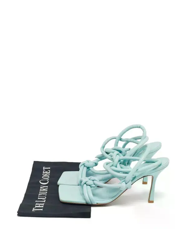Bottega Veneta Knotted Leather Stiletto Sandals