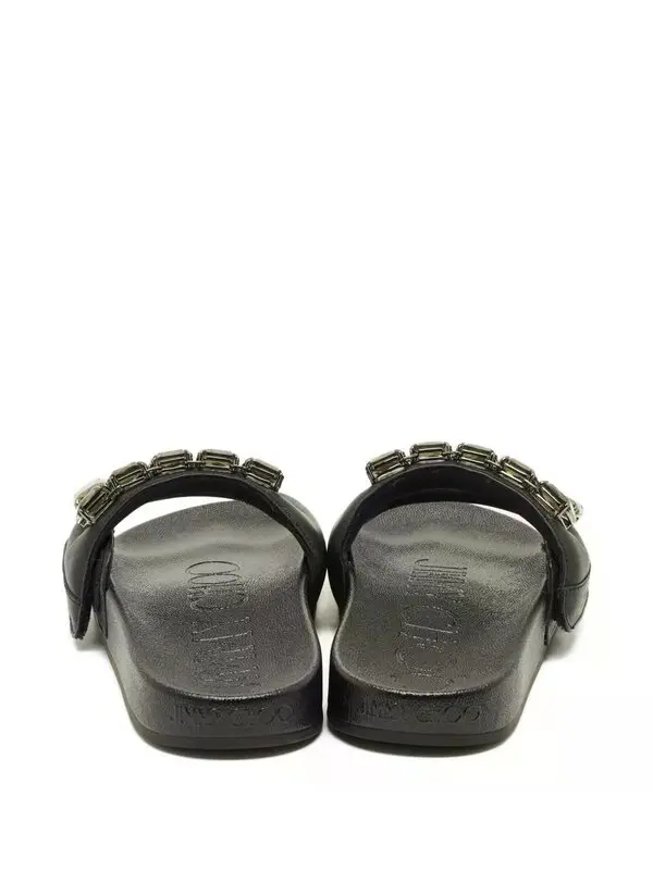 JIMMY CHOO Fitz Crystal Embellished Slip-on Sandals