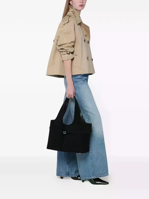 Manu Atelier Cambon Cabas Suede Tote Bag