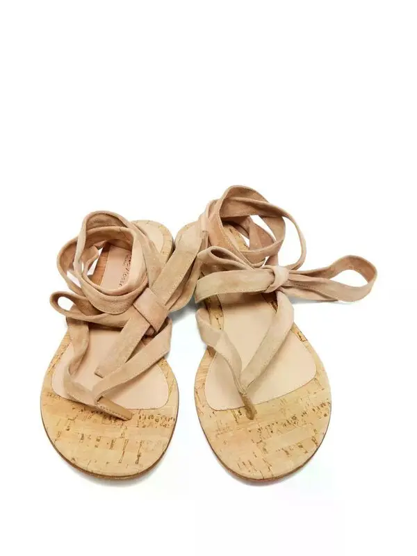 GIANVITO ROSSI Suede Tie-fastening Sandals