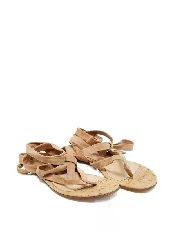 GIANVITO ROSSI Suede Tie-fastening Sandals