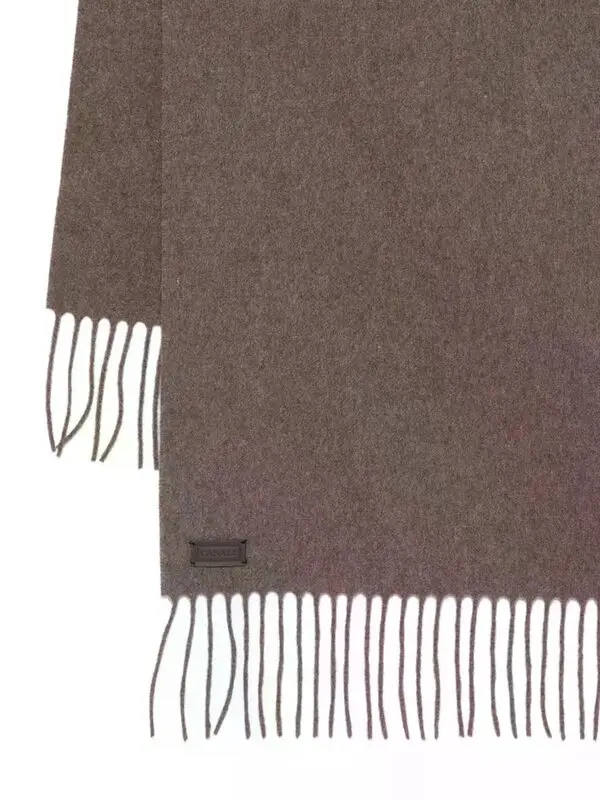 Canali Fringed Scarf - Brown