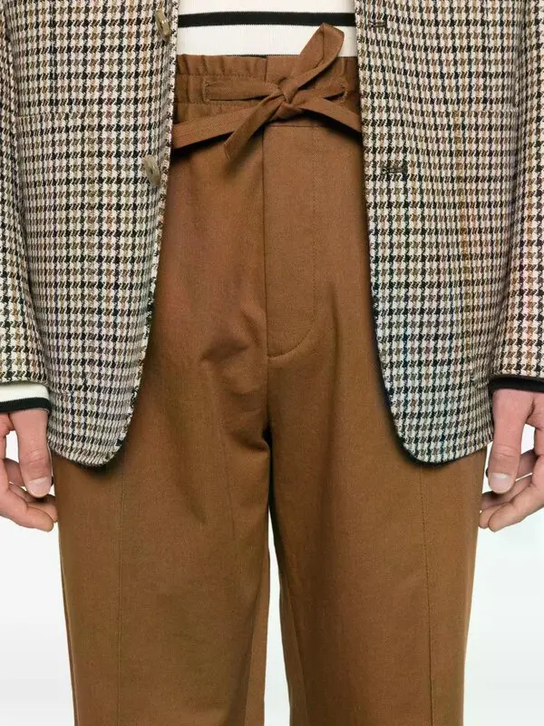 Valentino Garavani Drawstring Panelled Trousers - Brown