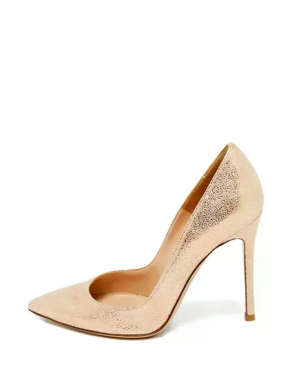 GIANVITO ROSSI Metallic Pointed-toe Stiletto Pumps